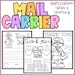 Mail Carrier Mailman- Appreciation Coloring Cards-community Helpers ...