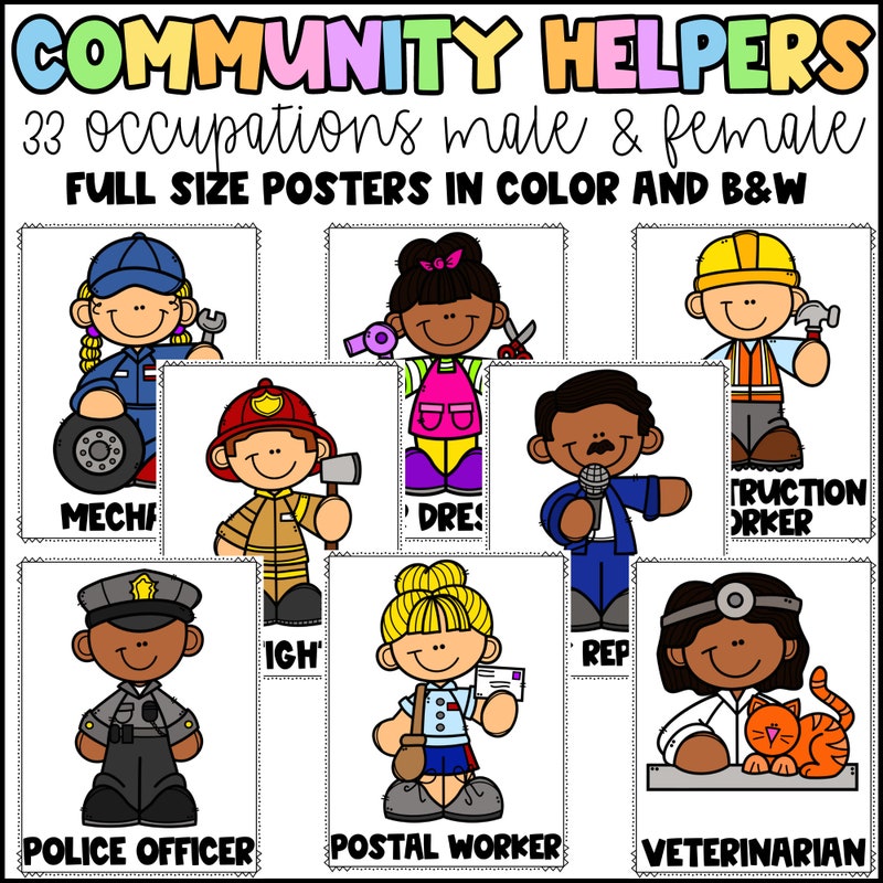 Community Helpers Clipart - Etsy