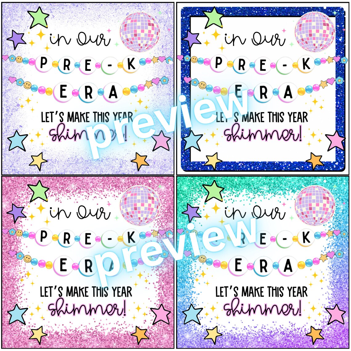 In Our Pre-k Era Gift Tags - Friendship Bracelets - Back to School Gift ...