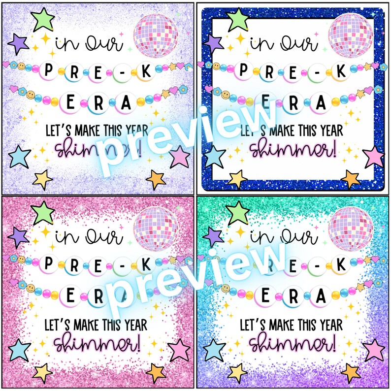 In Our Pre-k Era Gift Tags - Friendship Bracelets - Back to School Gift ...