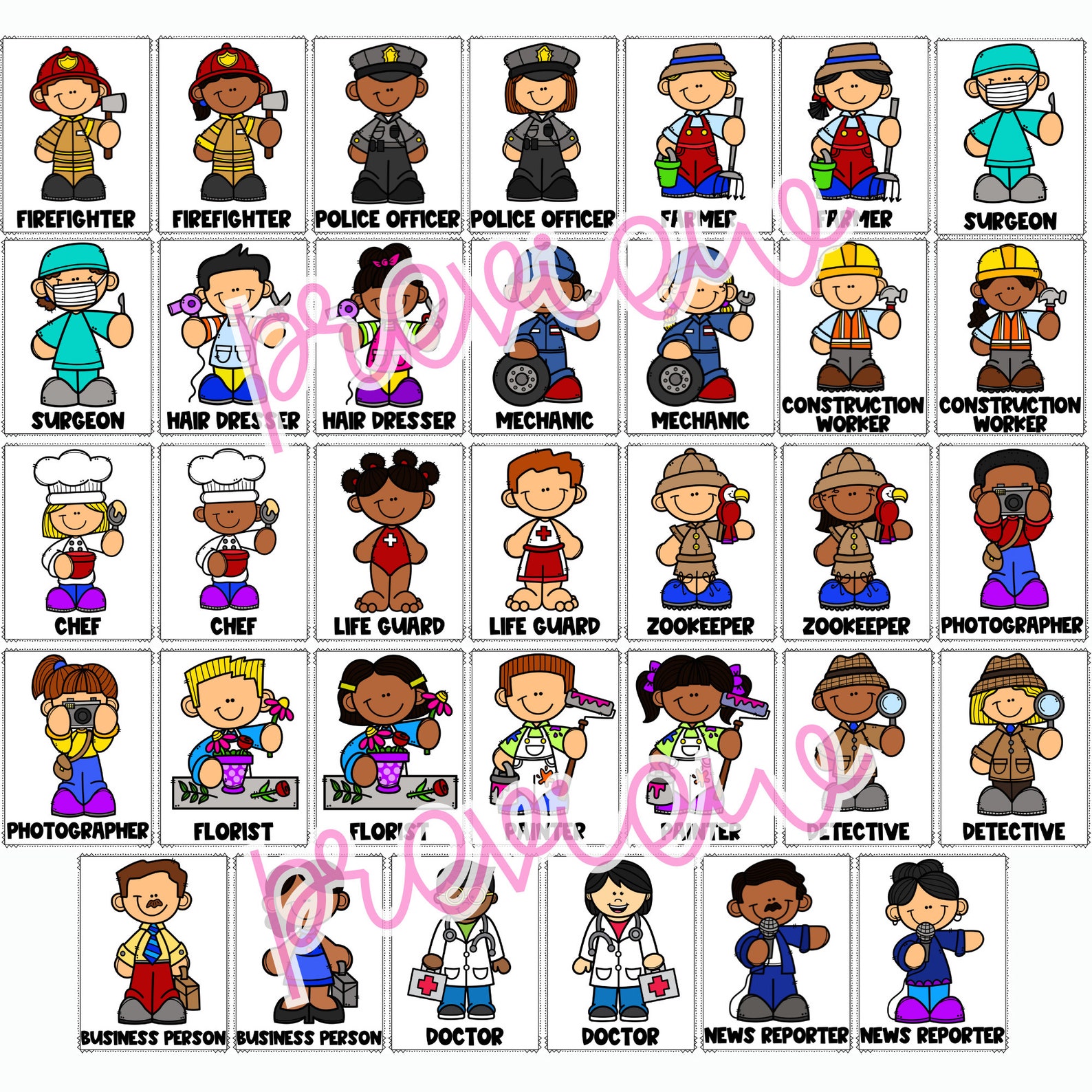 Community Helpers Posters - Occupations in Our Community - Etsy
