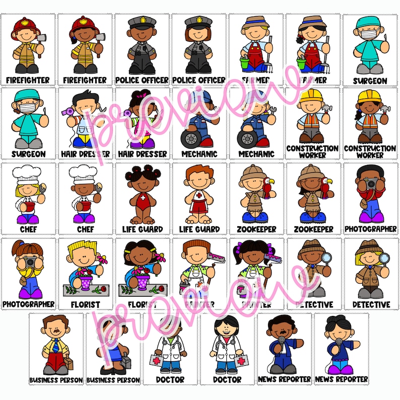 Community Helpers Posters - Occupations in Our Community - Etsy