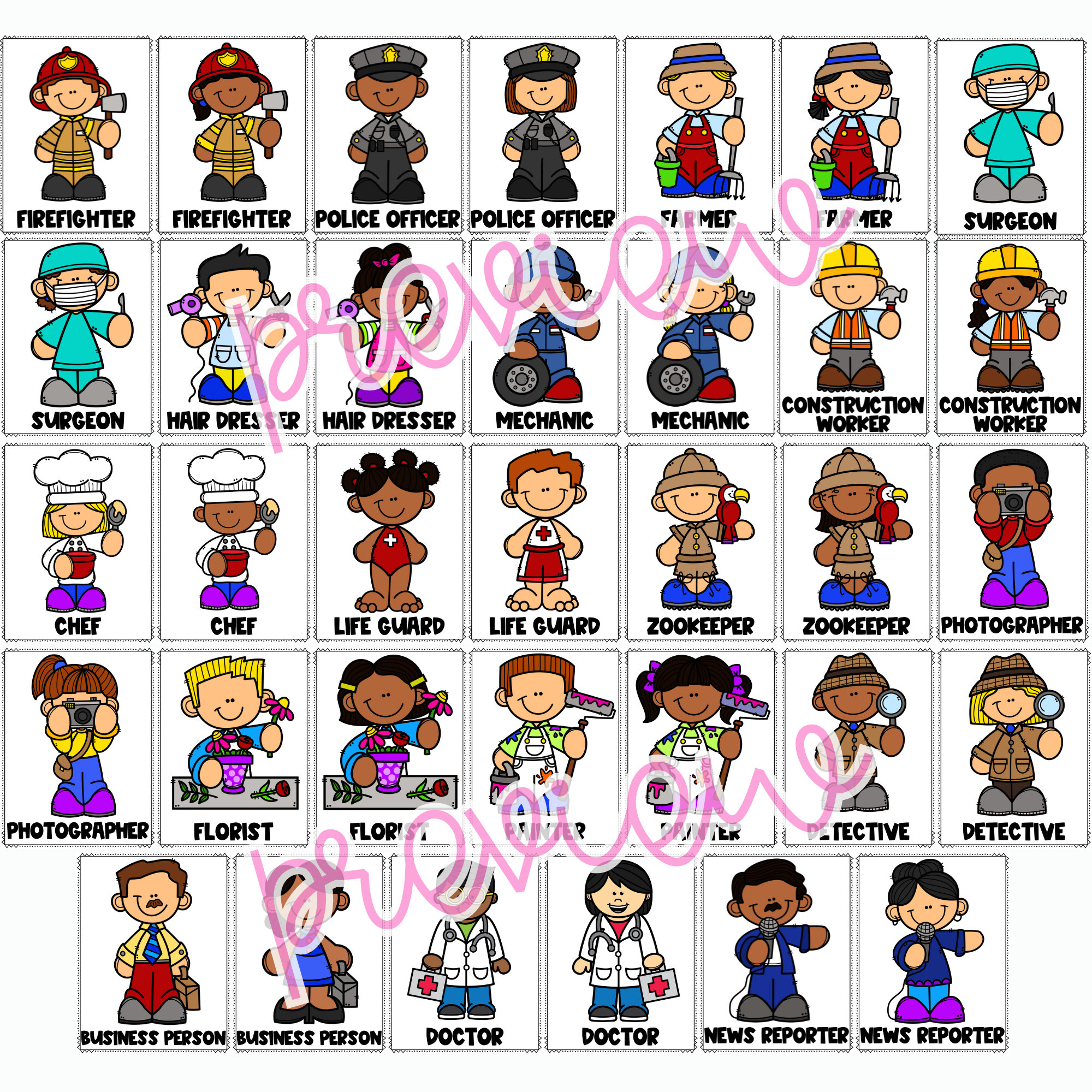 Community Helpers Posters - Occupations in Our Community - Etsy