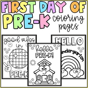 Hello Pre-k Coloring Pages - First Day of Pre-kindergarten Activity ...