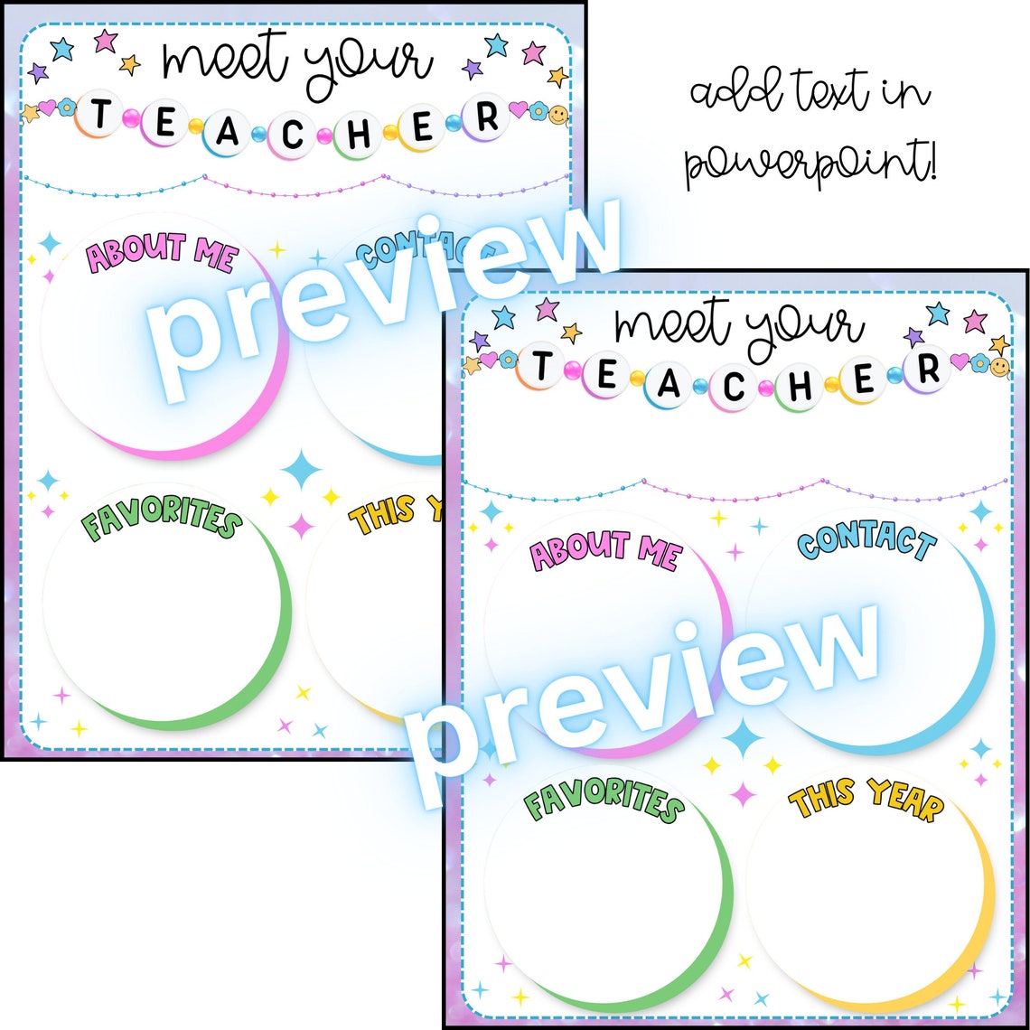 Meet the Teacher Newsletter Templates - Powerpoint - Friendship ...