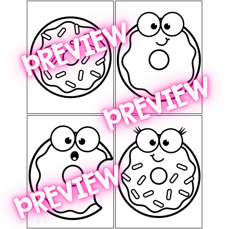 Donuts With Dad and Donuts With Grown Ups Coloring Pages and ...