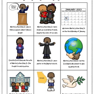 Martin Luther King Jr. Day BINGO Game - 20 Bingo Boards & Calling Cards ...