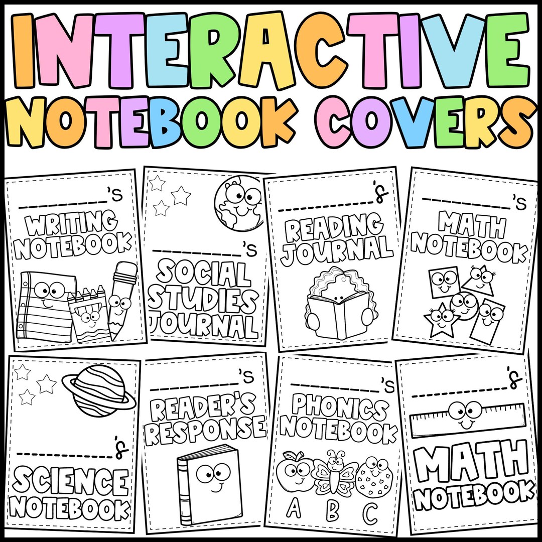 Interactive Notebook Covers -math, Reading, Writing, Science, Social ...