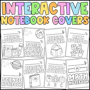 Interactive Notebook Covers -math, Reading, Writing, Science, Social ...