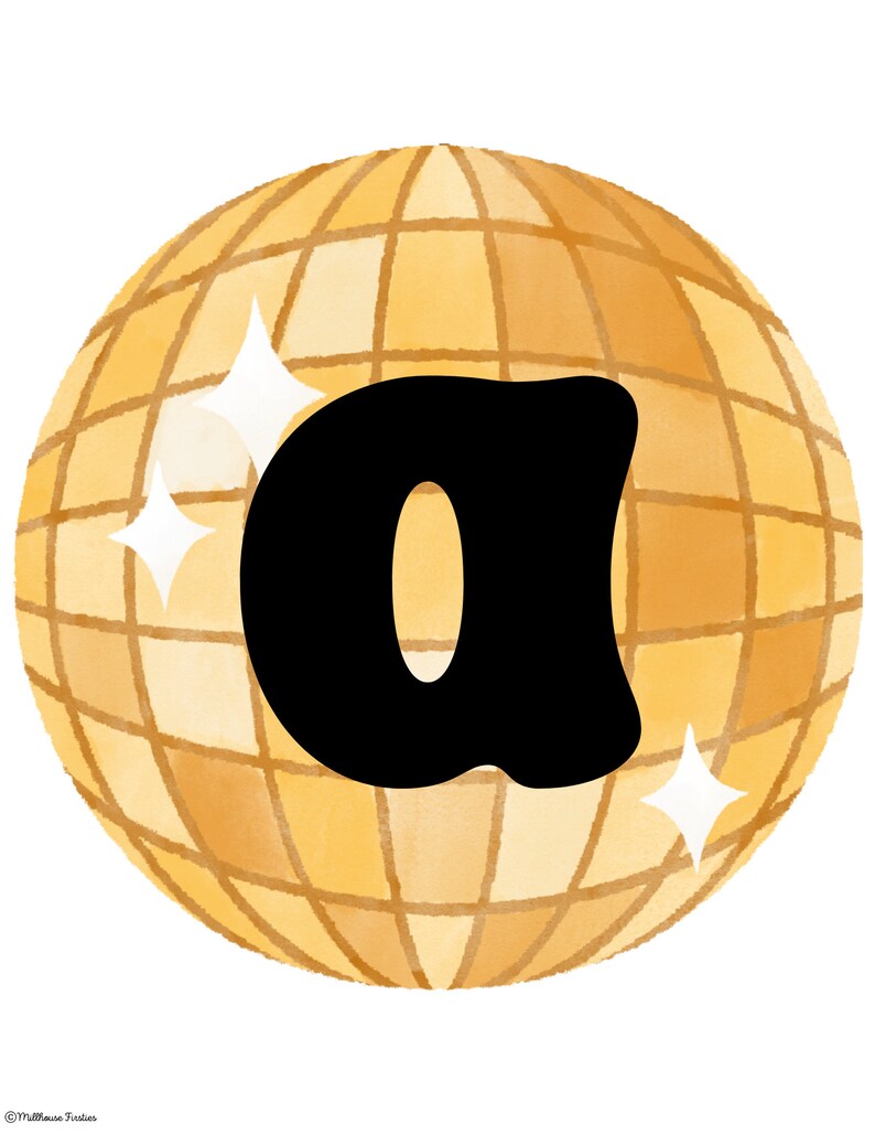 Retro Groovy Disco Ball Letters and Numbers for Bulletin Boards ...