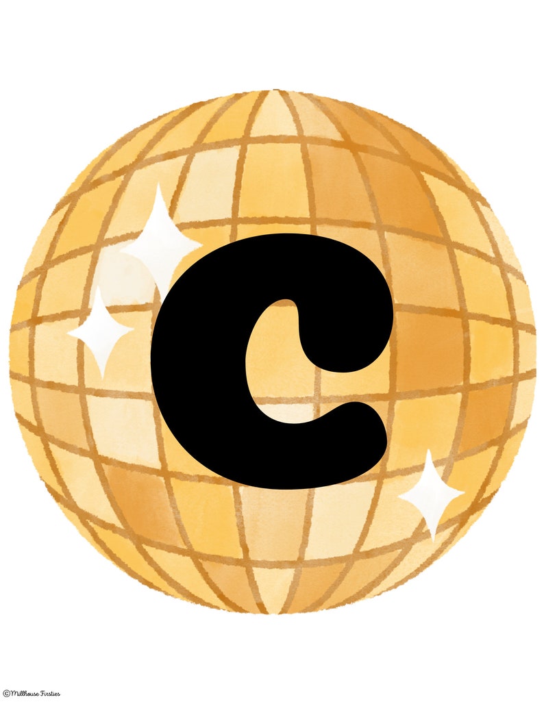Retro Groovy Disco Ball Letters and Numbers for Bulletin Boards ...