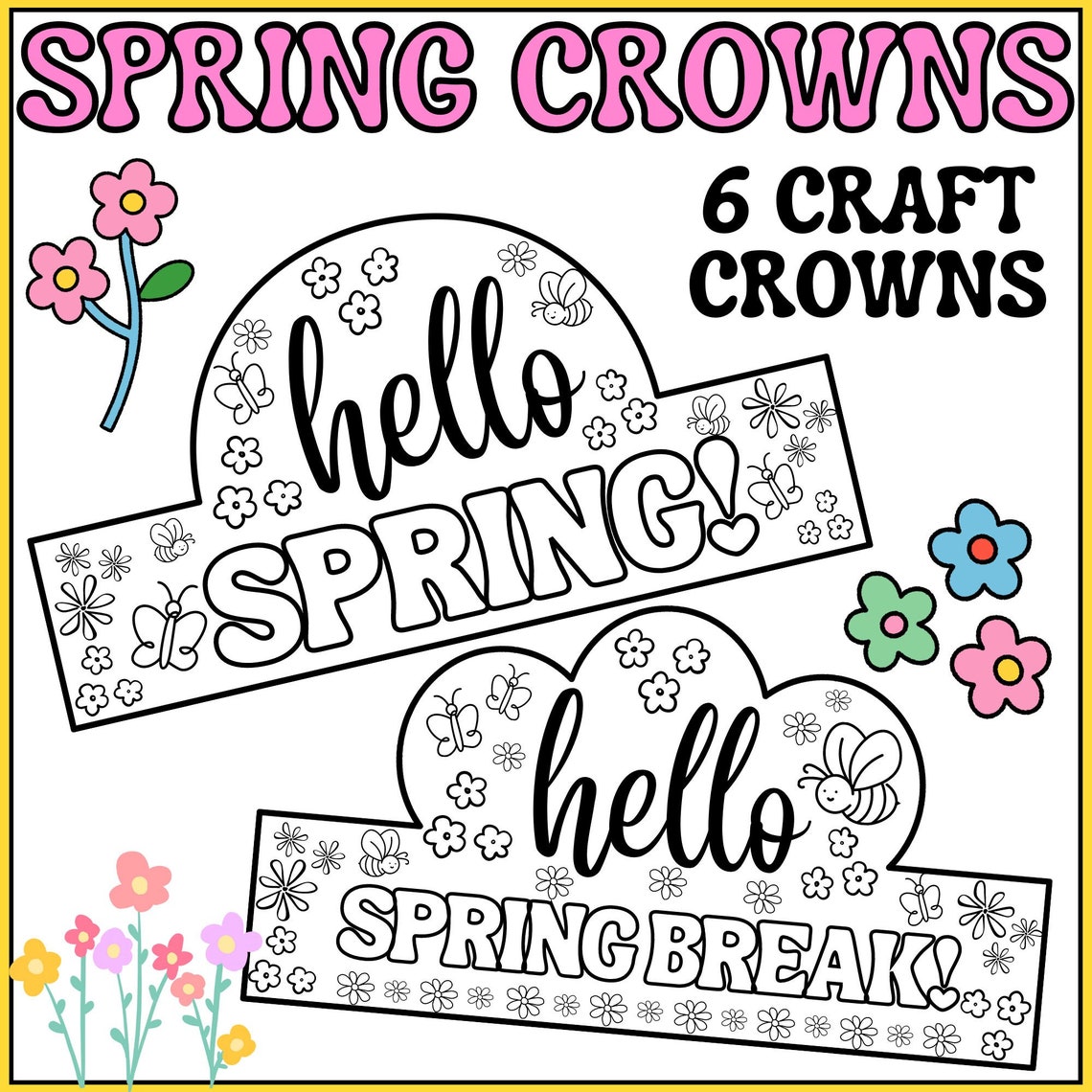 Spring-spring Break Hat Crowns Headband Craft Hello Spring Hello Spring ...