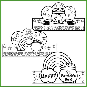 St. Patrick's Day Craft Crowns-hats-headbands- March Craft - Leprechaun ...