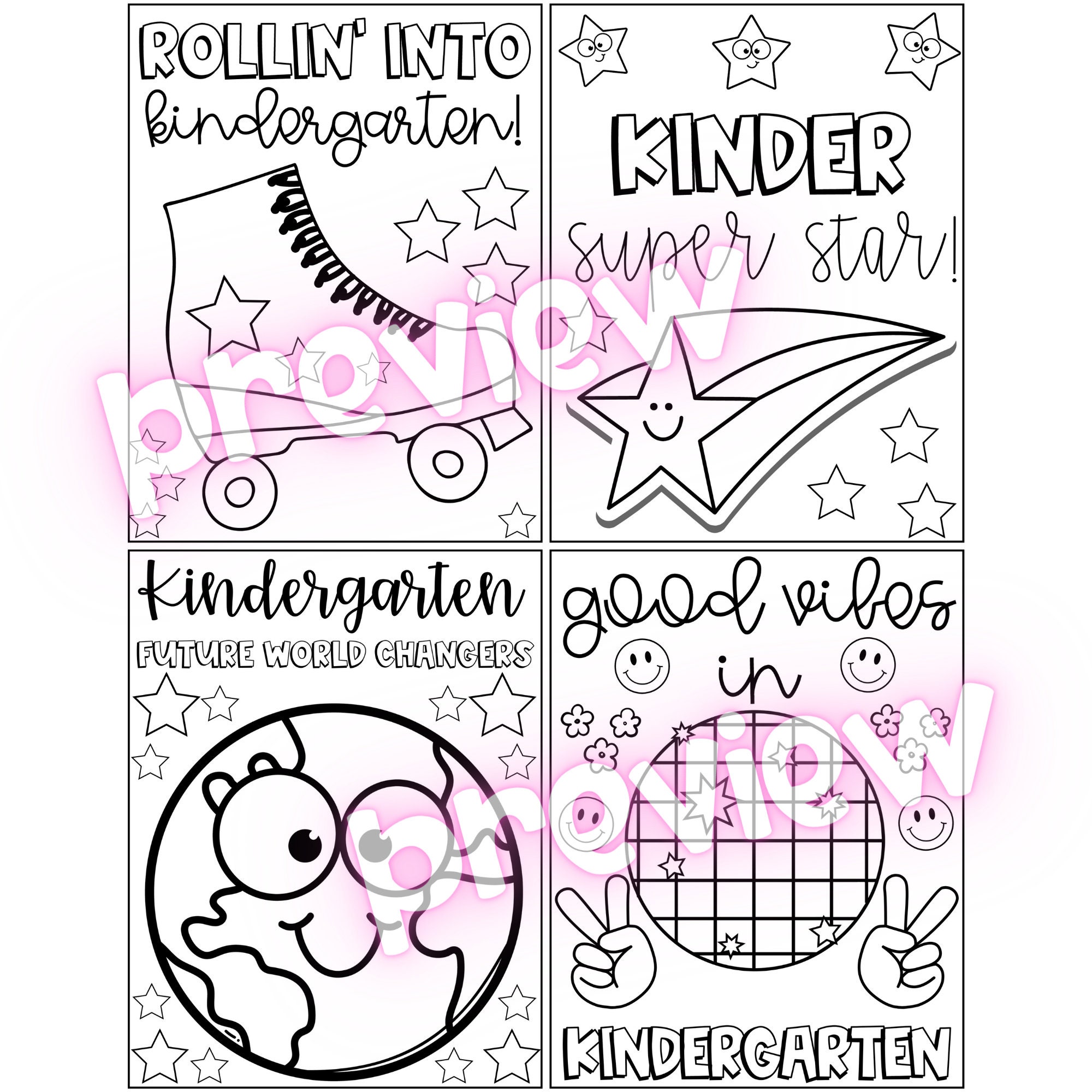 Hello Kindergarten Coloring Pages - First Day of Kindergarten Activity ...