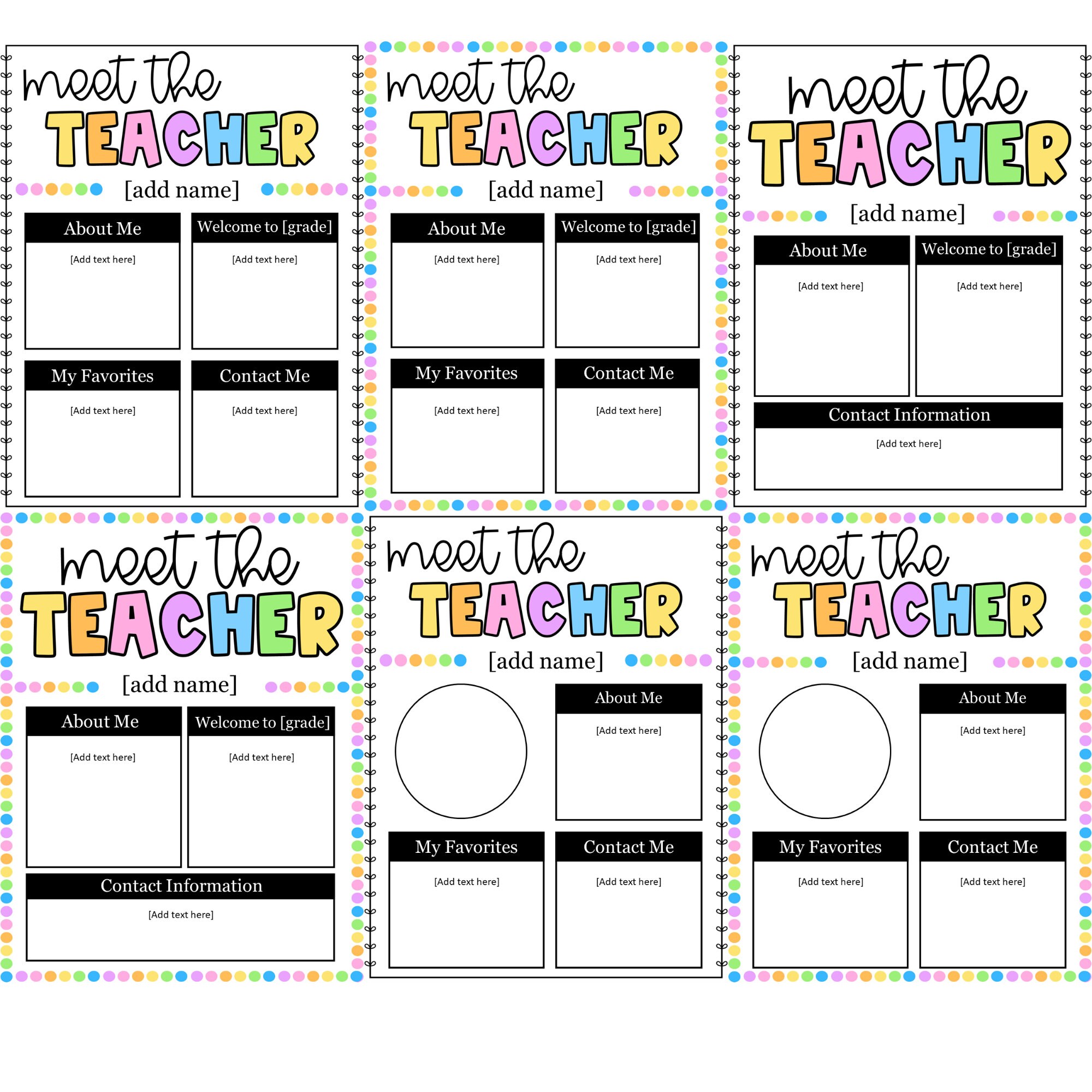 Meet the Teacher Editable Template - Powerpoint - Beginning of Year - Etsy