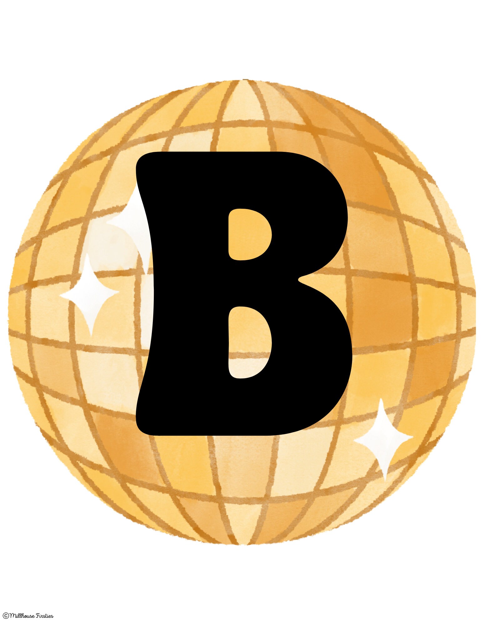 Retro Groovy Disco Ball Letters and Numbers for Bulletin Boards ...