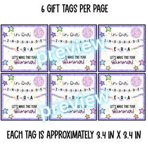 In Our 2nd Grade Era Gift Tags- Friendship Bracelets -back to School ...