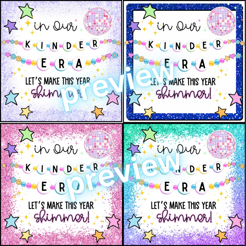In Our Kindergarten Era Gift Tags -kinder Era- Friendship Bracelets ...