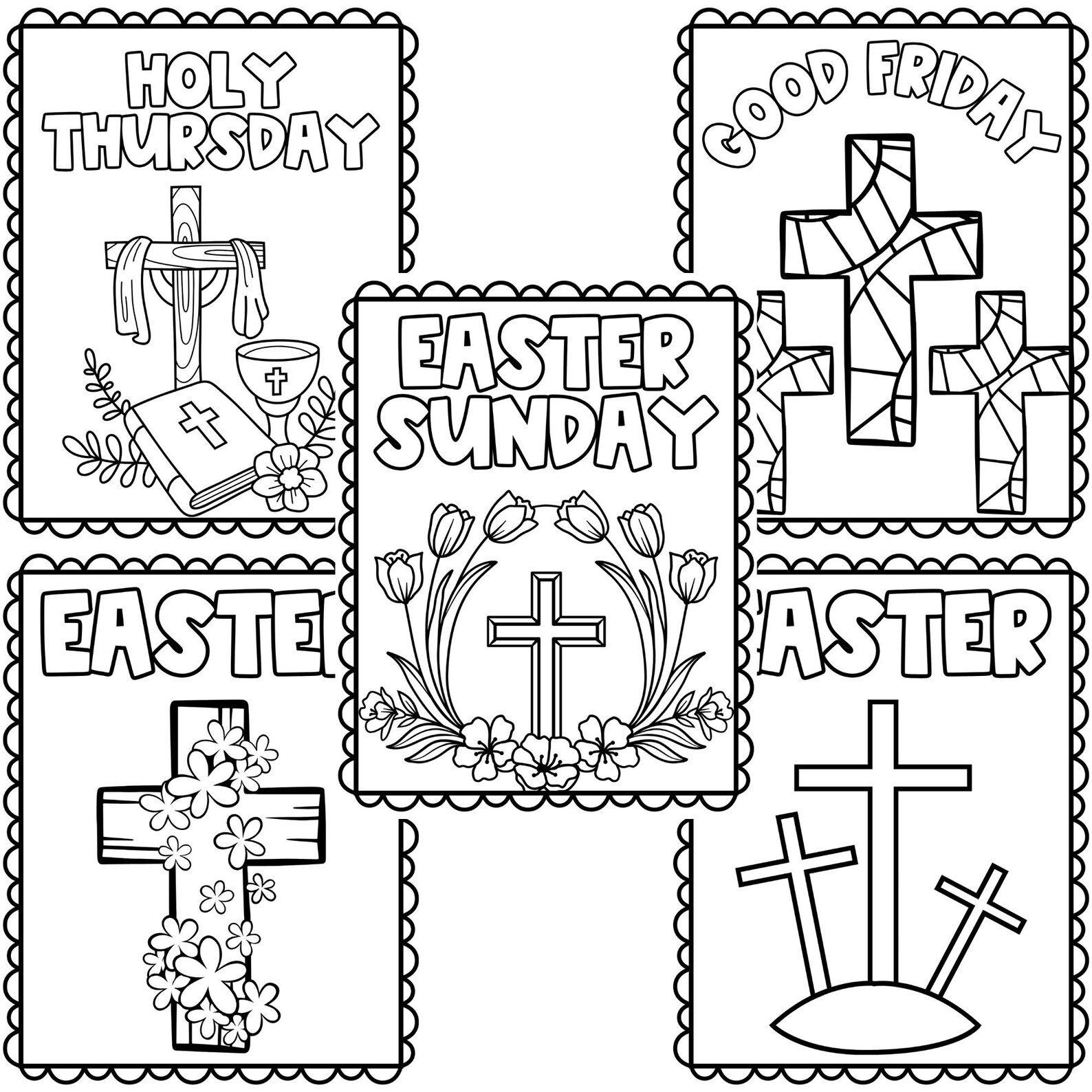 Lent Coloring Pages - Lent, Palm Sunday, Holy Thursday, Good Friday ...