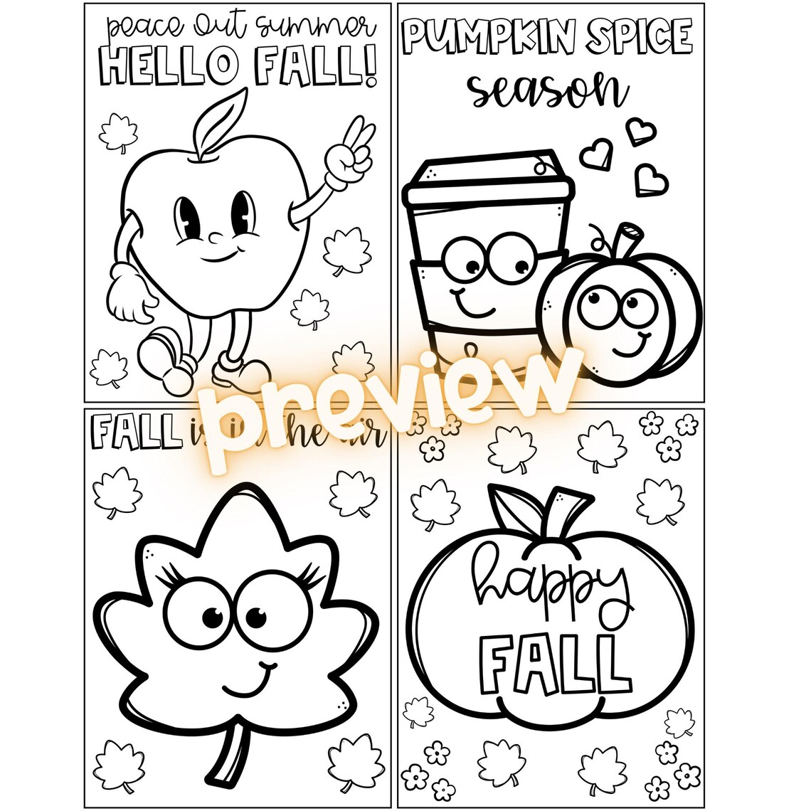 First Day of Fall Coloring Pages Autumn, September, October Coloring ...