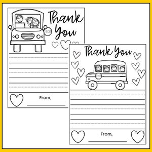 Bus Driver Appreciation - Thank You Letters & Coloring Pages - Download ...