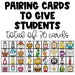 Partner Pairing Cards-partnership Cooperative Learning-peanut Butter ...