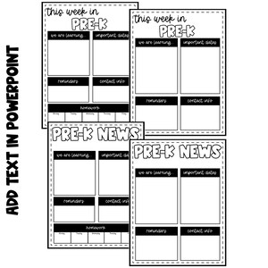 Pre-k Weekly and Monthly Editable Newsletter Template -colorful Prek ...