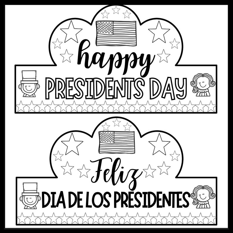 Presidents Day Crowns - Hats - Headbands - Craft for February - George ...