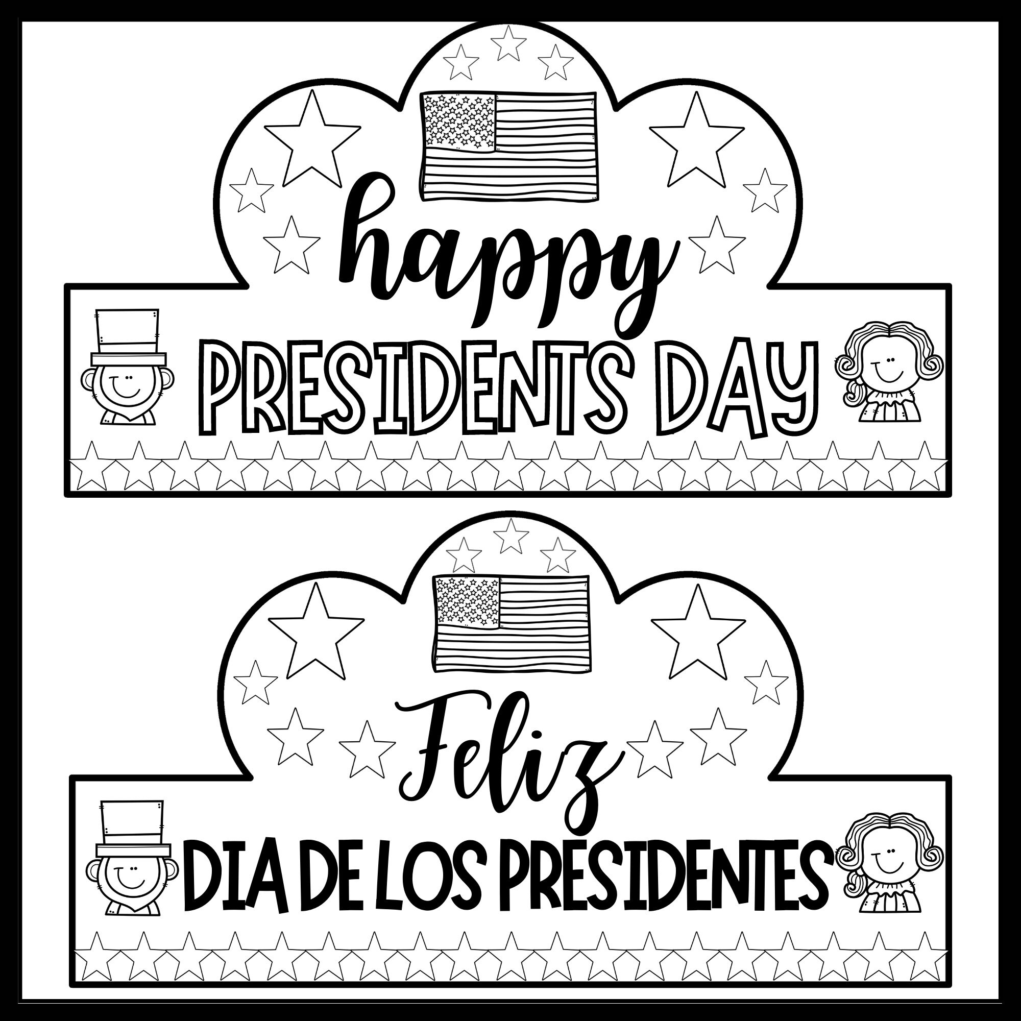 Presidents Day Crowns - Hats - Headbands - Craft for February - George ...