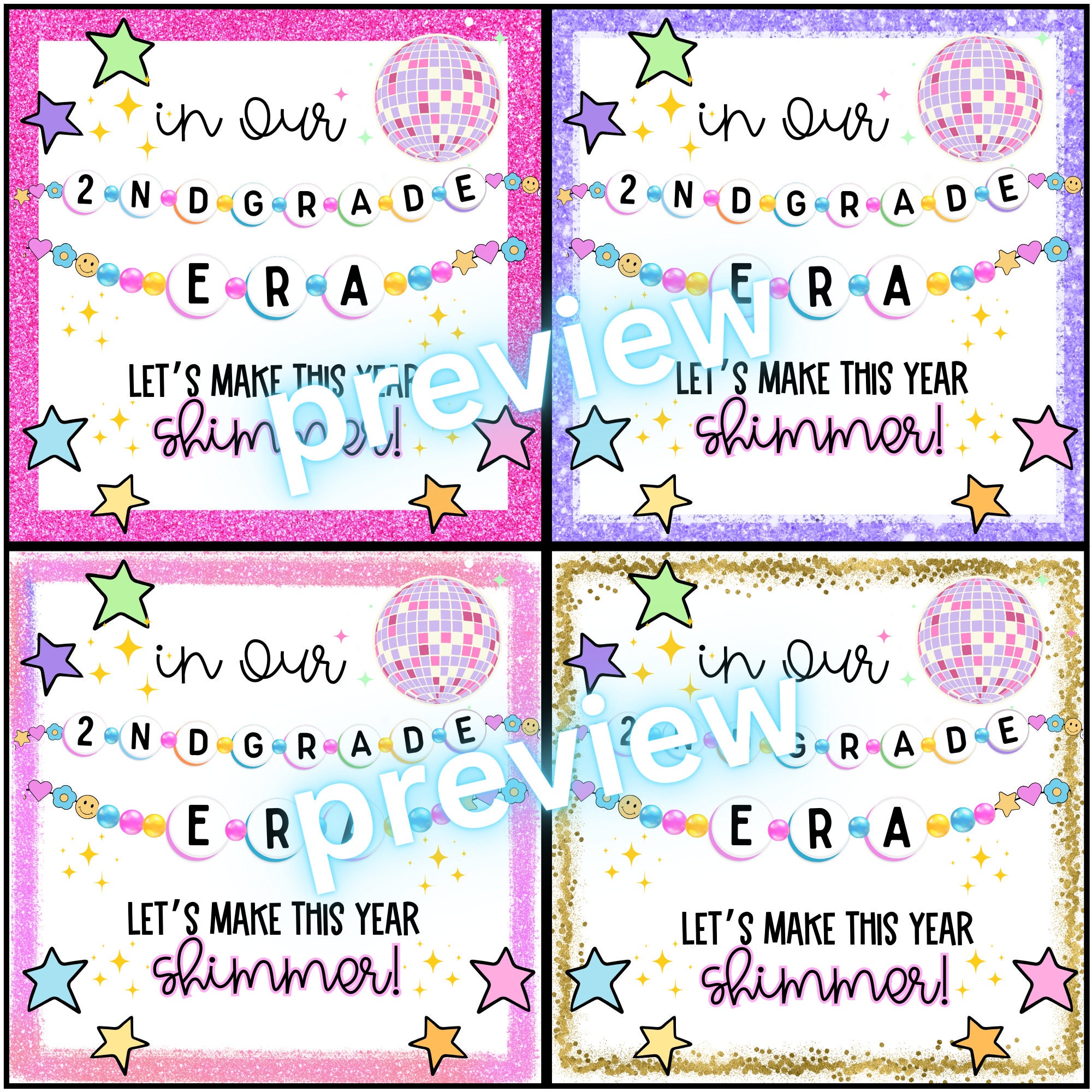 In Our 2nd Grade Era Gift Tags- Friendship Bracelets -back to School ...