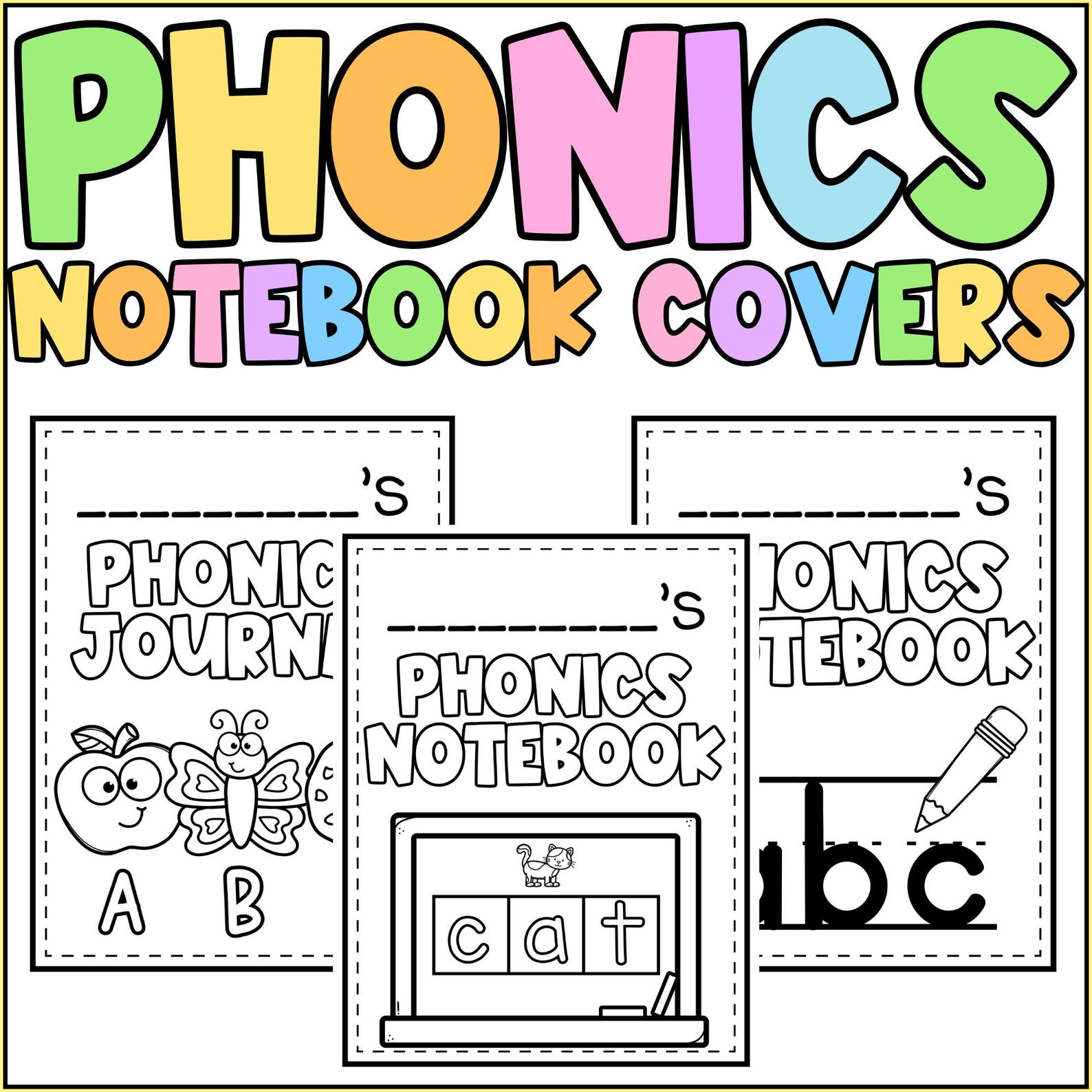 Interactive Notebook Covers -math, Reading, Writing, Science, Social ...