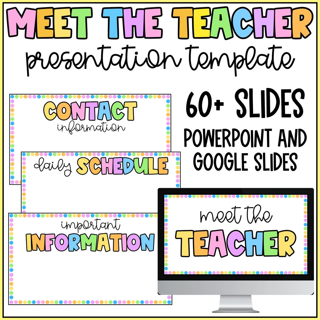 Meet the Teacher Open House Presentation Template Powerpoint and Google ...