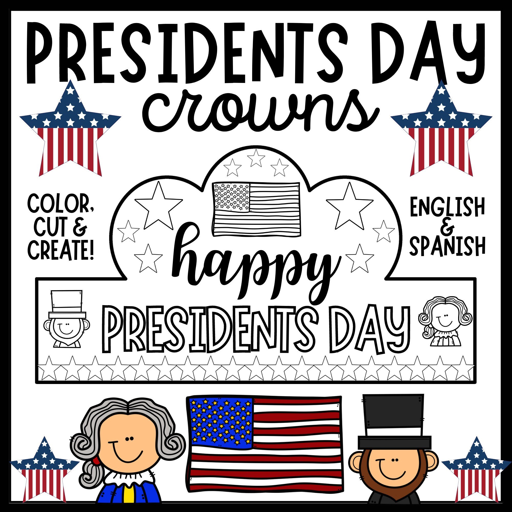 Presidents Day Crowns - Hats - Headbands - Craft for February - George ...