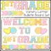 Pastel Varsity Letters Welcome to 1st Grade Bulletin Board-back to ...