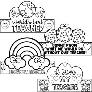 Teacher Appreciation Day Craft Crowns-hats-headband- Coloring Best ...