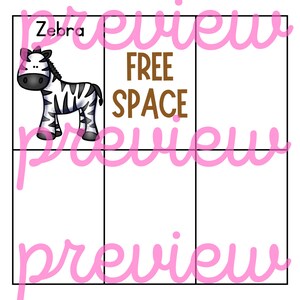 Safari BINGO Game - Class or Party Game for African Safari Theme - Etsy