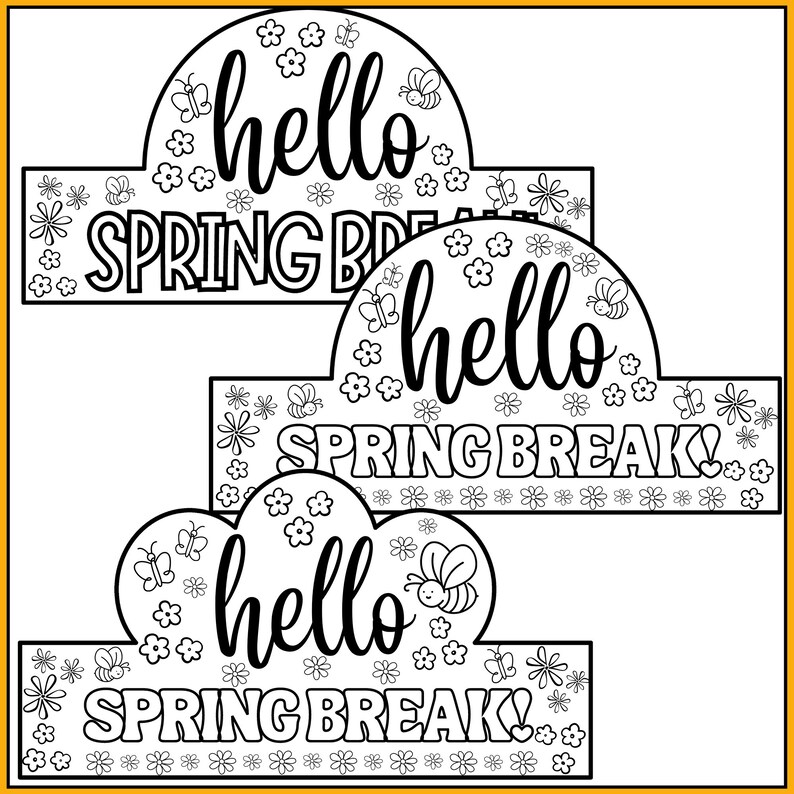 Spring-spring Break Hat Crowns Headband Craft Hello Spring Hello Spring ...