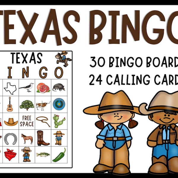 Cowboy Bingo Game - Etsy