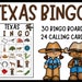 Texas BINGO Game -western, Rodeo, Cowboy, Symbols, Go Texan Day- Class ...