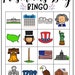 Presidents Day & US Symbols BINGO Game- 25 Boards and Calling Cards ...