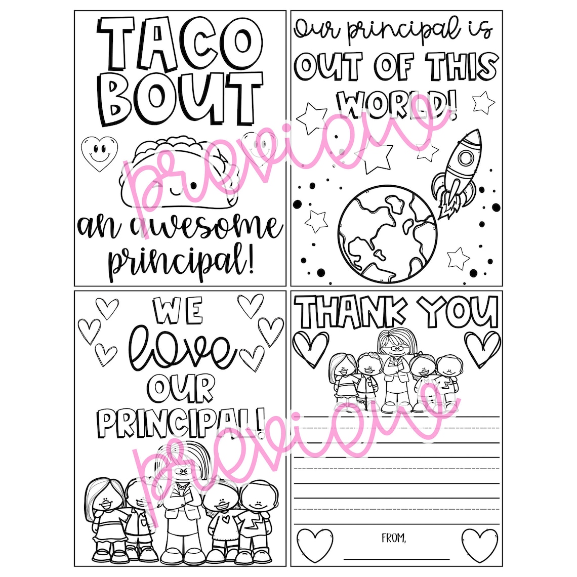 Principal Appreciation - Thank You Letters & Coloring Pages - Download ...