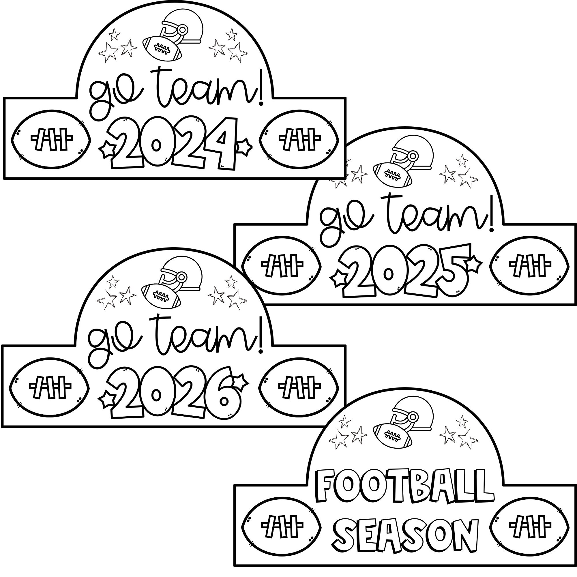 SUPER Football Championship Game Crown Crafts! Hats-headbands ...