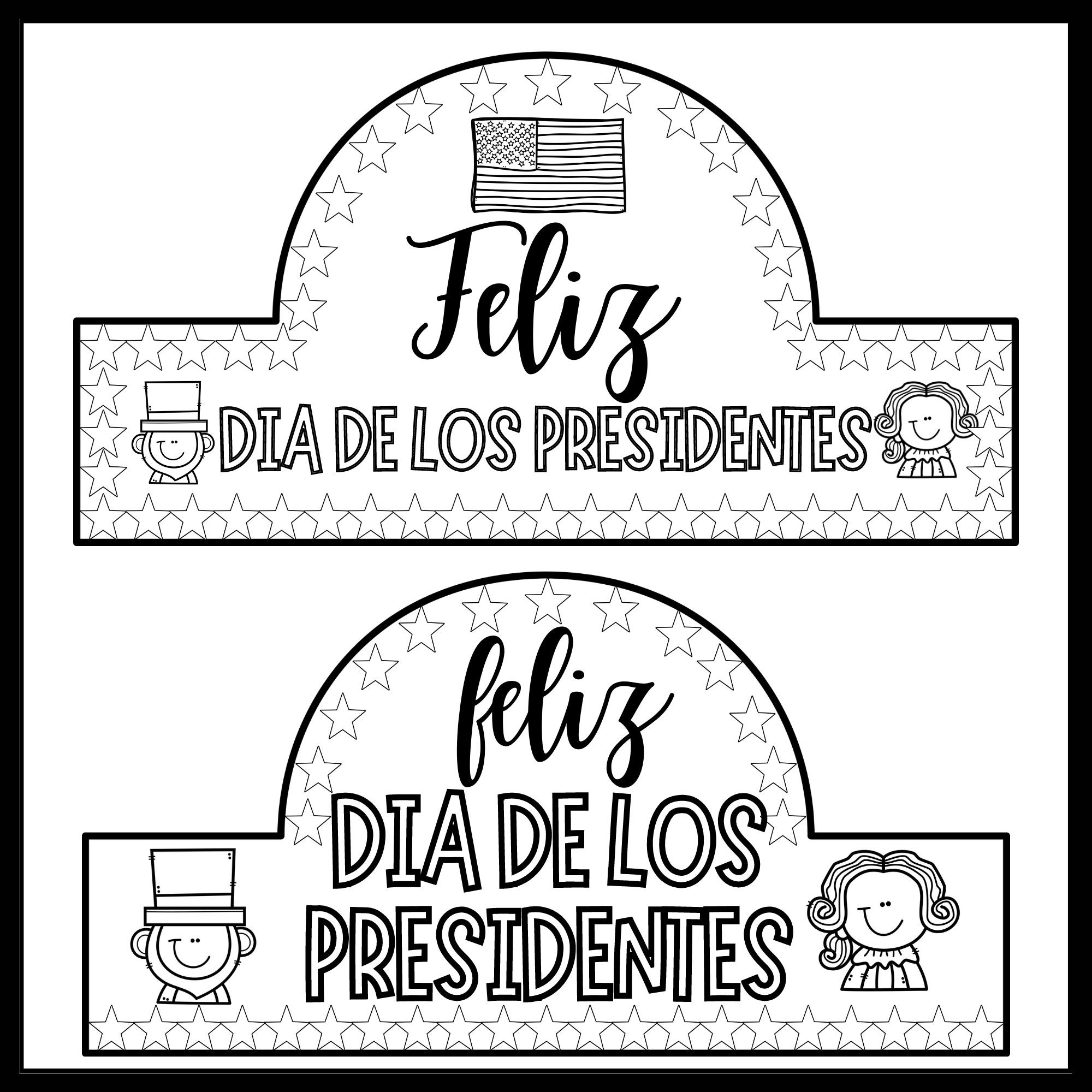 Presidents Day Crowns - Hats - Headbands - Craft for February - George ...