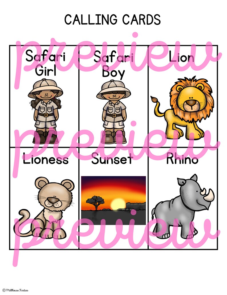 Safari BINGO Game Class or Party Game for African Safari Theme - Etsy