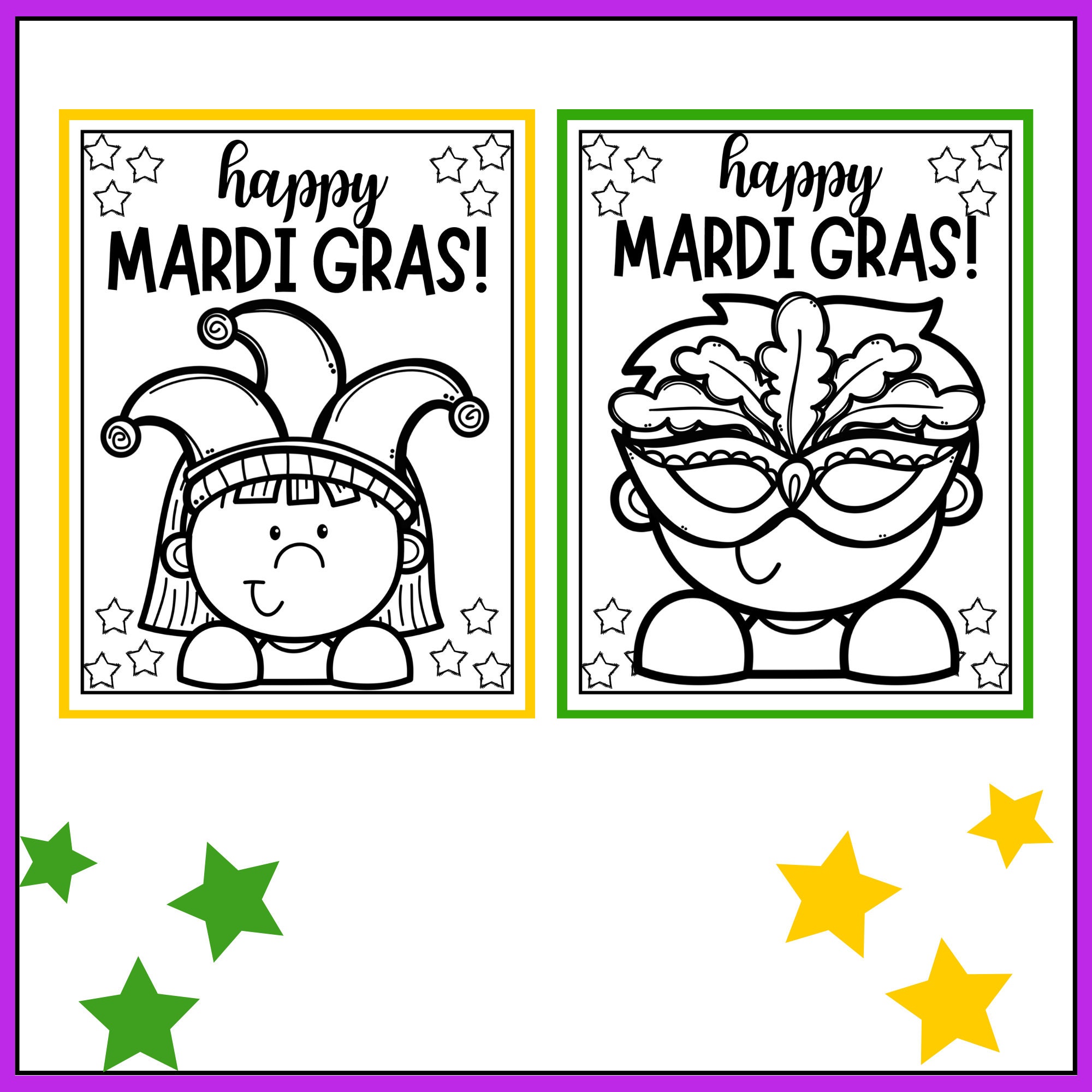 Mardi Gras Coloring Pages 8 Coloring Activities for Mardi Gras Fat ...