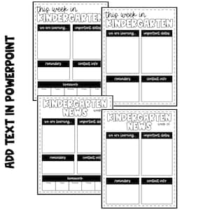 Kindergarten Weekly and Monthly Editable Newsletter Template - Colorful ...