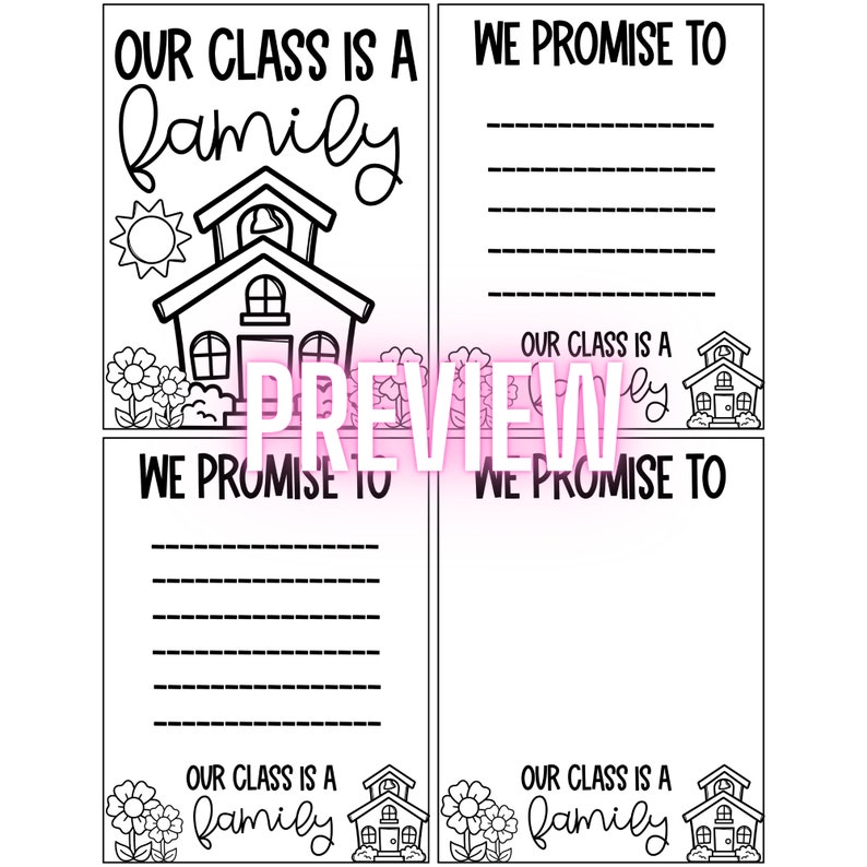 Back to School - Our Class is a Family Activities - Coloring Pages and ...