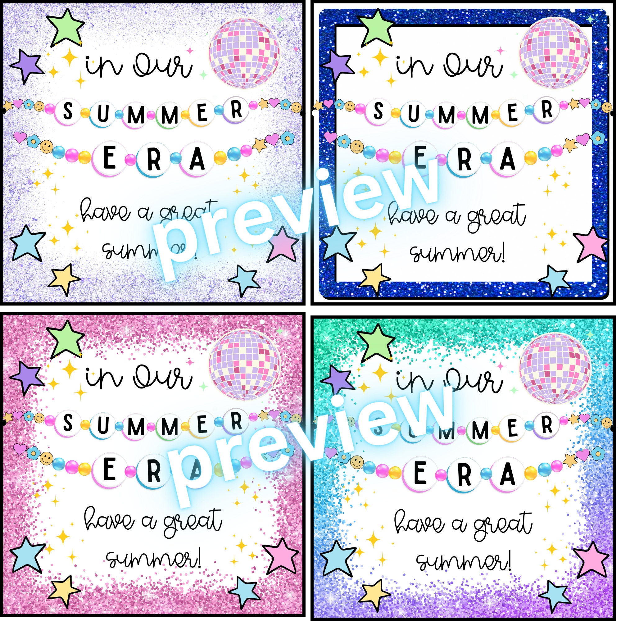 In Our Summer Era Gift Tags - Friendship Bracelets - Summer Gifts - End ...