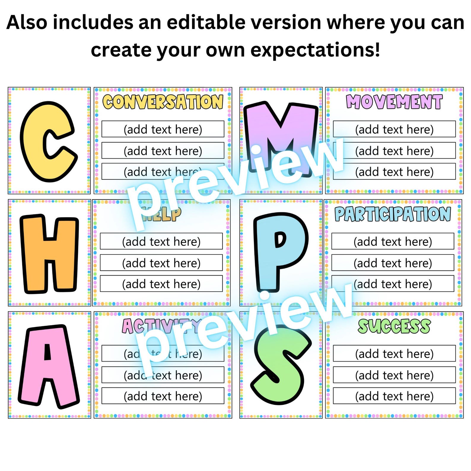 CHAMPS Posters -rainbow Pastel -classroom Management Back to School ...