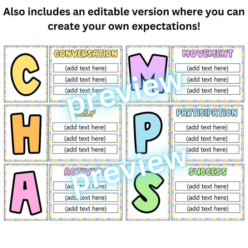 CHAMPS Posters -rainbow Pastel -classroom Management Back to School ...